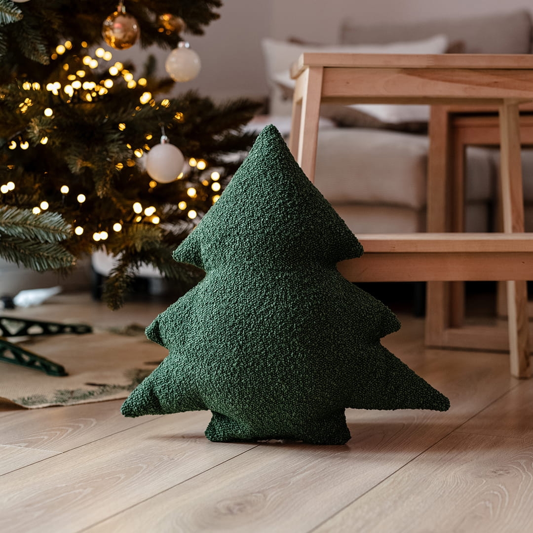 Poduszka choinka BOUCLE BC2089 | zielony DECORDRUK